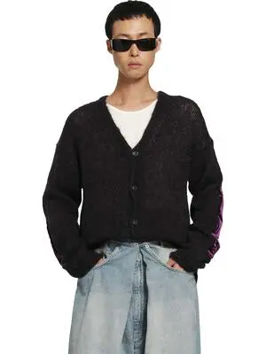 MAISON MARGIELA Maison Margiela Mohair Blend Velvet Patch Cardigan