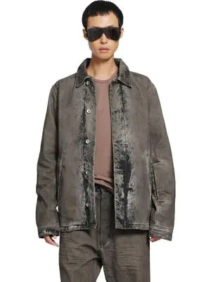 Rick Owens Tower Brad Denim Jacket - Grey