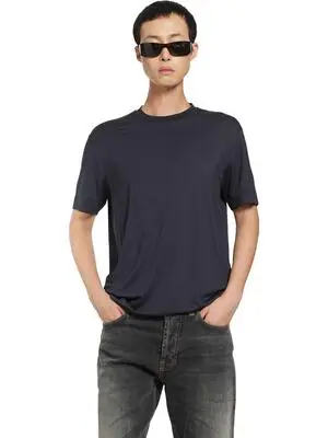 Emporio Armani Stretch Silk Modal T-shirt - Black