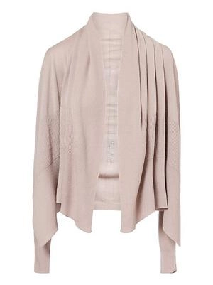 Rick Owens Draped Cropped Wool Cardigan - Rose