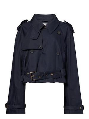 JW Anderson Cropped Cotton Trench Coat - Navy