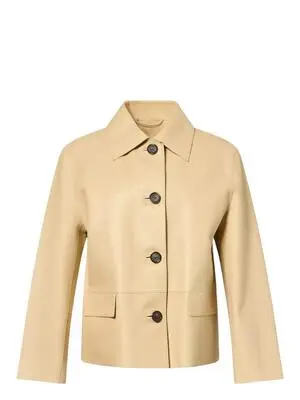TOTEME Bonded Leather Jacket - Chai
