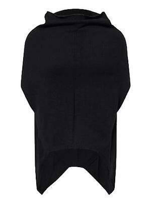 Rick Owens Sleeveless High-neck Cashmere-blend Top - Black