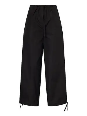 TOTEME Cotton Drawstring Trousers - Black