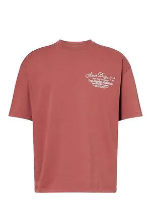 Amiri Dreamers Chain Stitch Logo-print Cotton T-shirt - Brick