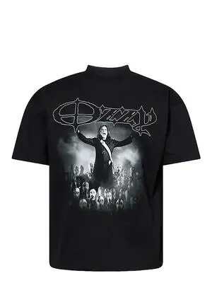 OZZY OSBOURNE Gas Mask Logo Cotton-blend T-shirt - Black