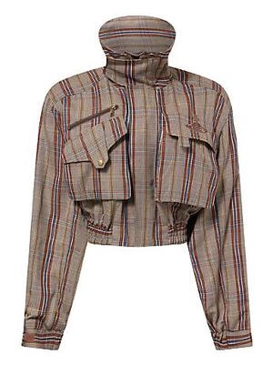 VIVIENNE WESTWOOD Memphis Cropped Woven Bomber Jacket - Multi