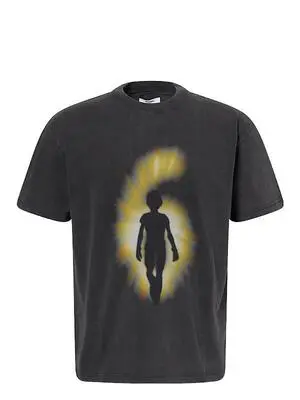 1886 Digital Sense Graphic-print Cotton T-shirt - Black