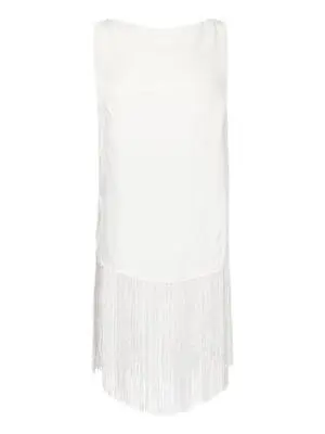 Dissh DISSH Fiora Fringed Woven Top White