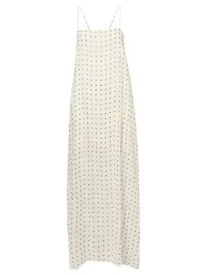 Dissh Vanessa Polka-dot Woven Midi Dress - Sandstone