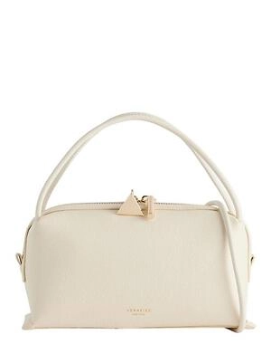 VERAFIED Café Mini Leather Shoulder Bag - Ivory