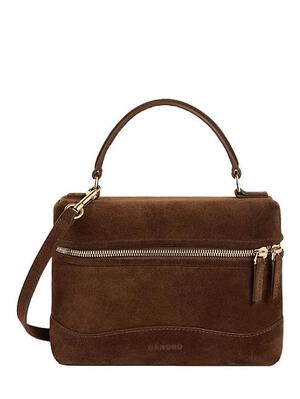 Sandro Tangolino Suede Top-handle Bag - Brown