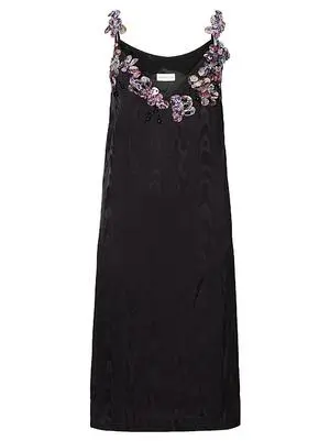 Dries Van Noten Denya Embellished Slip Mini Dress - Black