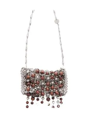 Rabanne Beaded Shoulder Bag - Gray