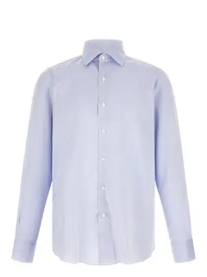 FINAMORE 1925 Luigi-collar Shirt - Light Blue