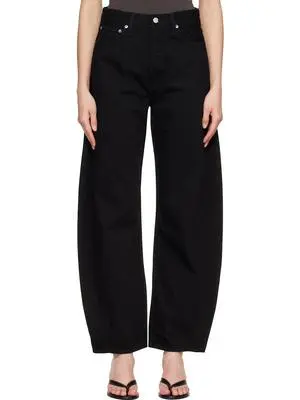 AGOLDE High-waisted Non-stretch Jeans - Black