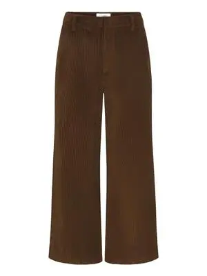 FRAME Frame Corduroy Wide-Leg Trousers Hazelnut