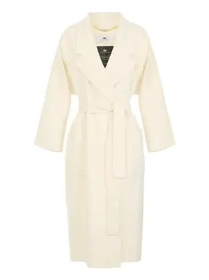 Elisabetta Franchi Wool Double Cloth Coat - No