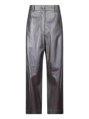 P.a.r.o.s.h Tailored Trousers With Belt Loops - Black