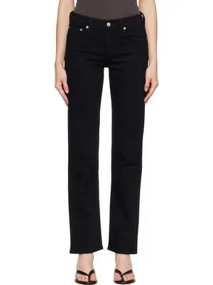 AGOLDE Low-rise Slim-fit Stretch Jeans - Black