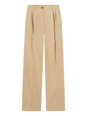 A.p.c. A.P.C. Ginny Wide-Leg Trousers Dark Beige