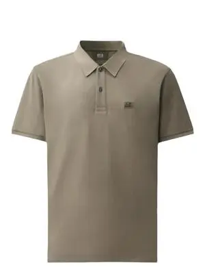 C.P. COMPANY Logo-patch Polo Shirt - Green