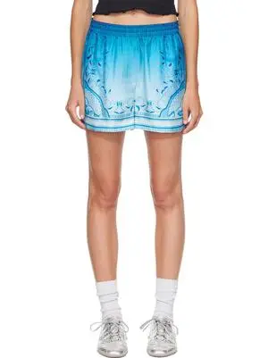 CASABLANCA Casablanca Twill Shorts With Paisley Logo Print