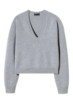 NILI LOTAN V-neck Long-sleeve Sweater