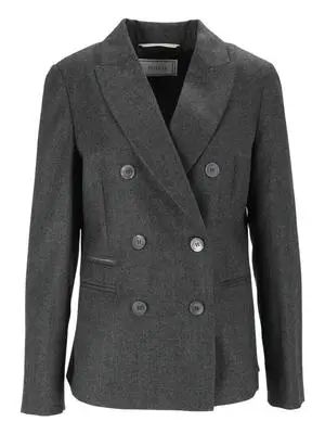 Peserico Glitter Double-breasted Blazer - Pointed-collar
