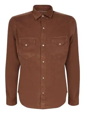CANALI Corduroy Western Shirt