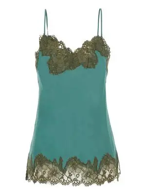 Gold Hawk Lace Camisole - Blue