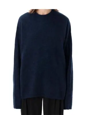 THE FRANKIE SHOP Timea Mohair Fuzzy Sweater - Blue