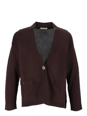 KANGRA Colour-block Buttoned Cardigan - Black