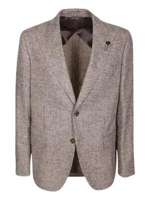 LARDINI Houndstooth Single-breasted Blazer