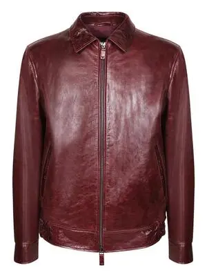 EMPORIO ARMANI Emporio Armani Long Sleeve Leather Jacket