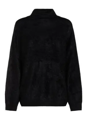 THOM KROM Fuzzy High-neck Jumper - Black