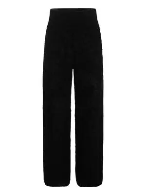THOM KROM Fuzzy Wide-leg Pants - Black