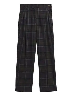 Barbour Delilah Plaid Straight-leg Trousers - Classic Shadow Grid