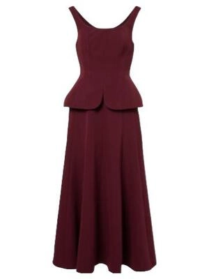 Roland Mouret Peplum Corset Dress - Red