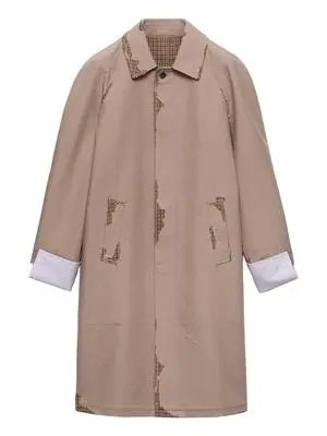 Prada Bonded Poplin Coat With Devoré Effect - Grey