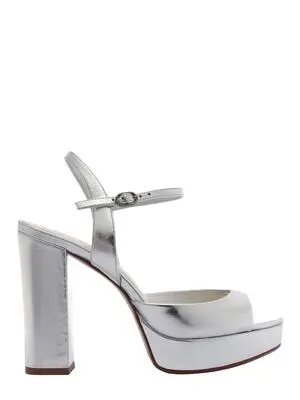 ALEXANDRE BIRMAN Amy Sandal 110 Metallic Leather - Silver
