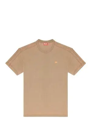 DIESEL® Long-sleeve T-shirt In Burnout Jersey Brown