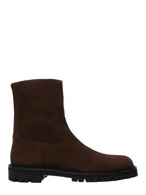 VINNY'S VINNY's Suede Moto Ankle Boots
