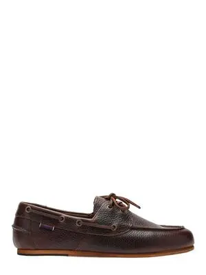 SEBAGO Owen Grained Leather Boat Shoes - Brown