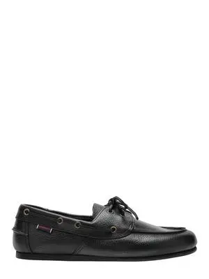 SEBAGO Owen Tumbled Leather Boat Shoes - Black