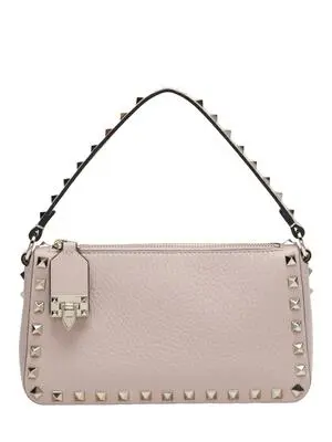 Valentino Garavani Rockstud Small Bag In Grained Calfskin - Pink