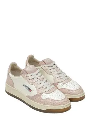 AUTRY Autry Medalist Low Sneakers In White And Pink Beige