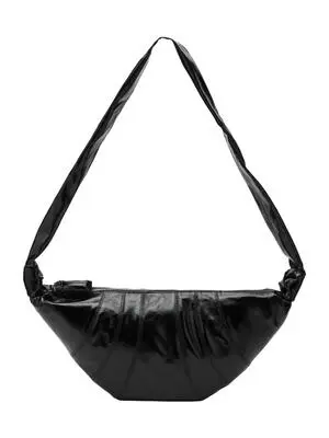 LEMAIRE Medium Croissant Bag In Coated Cotton - Black