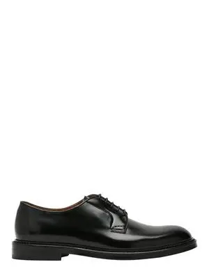 DOUCAL'S Doucal's Black Leather Lace-Up Shoes
