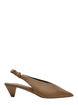 Loewe Origami Cubic Lambskin Slingback Shoes - Brown